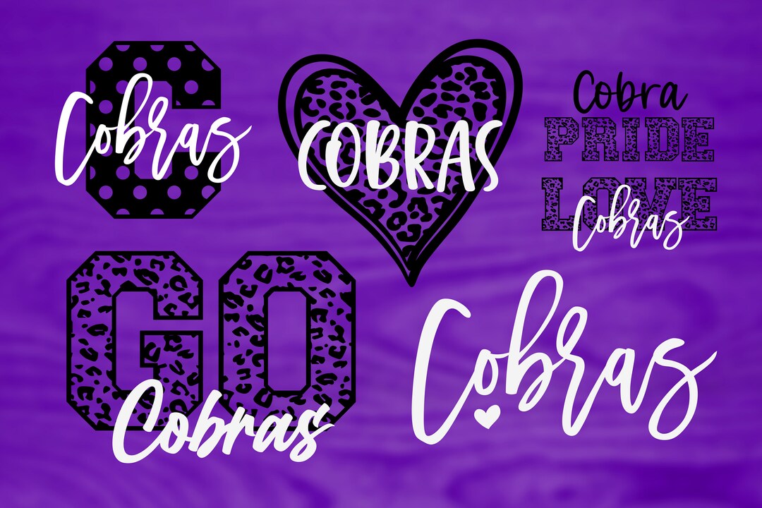 Cobras Mascot 6 Design Bundle, Football, Basketball, Baseball, Softball ...