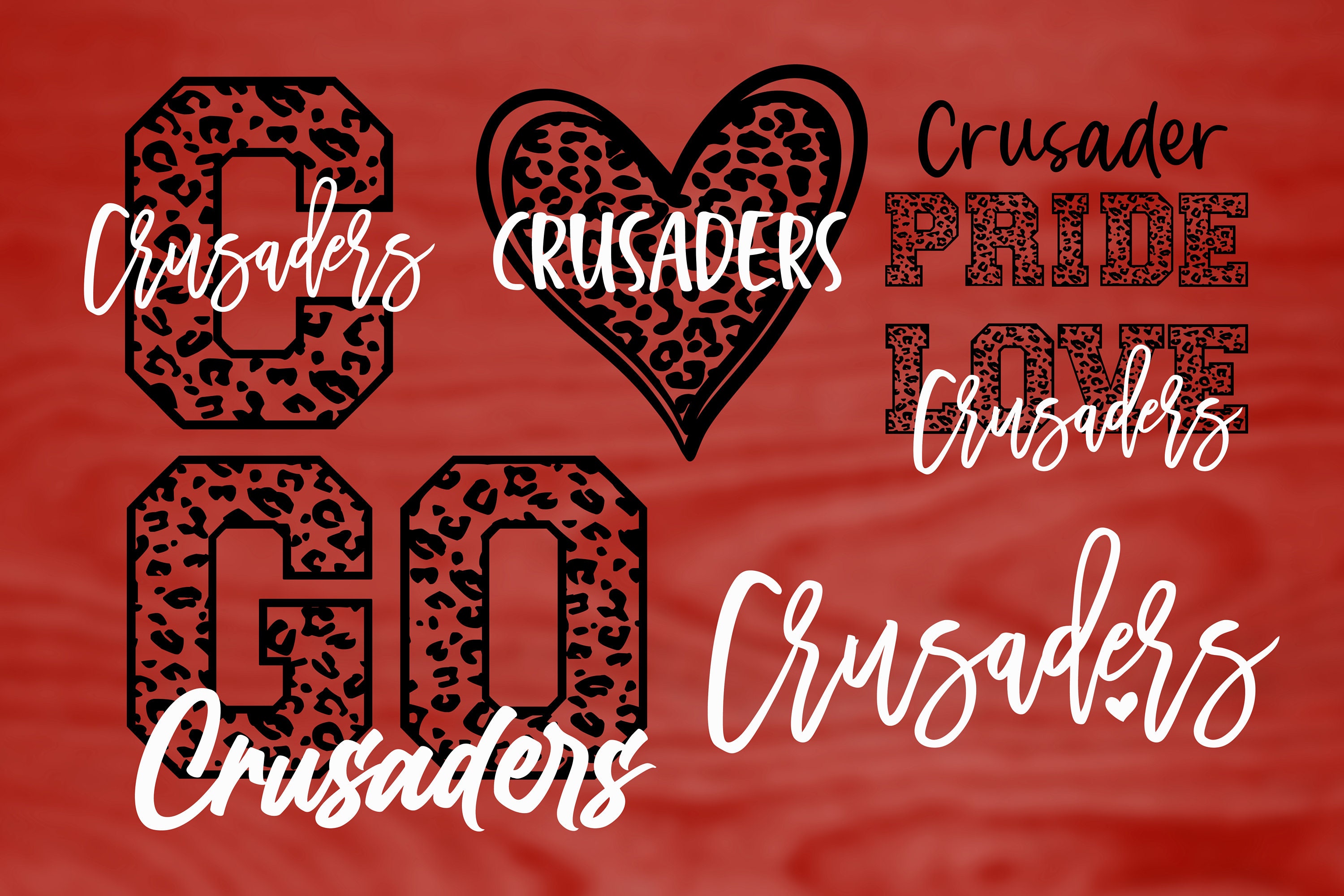 Crusaders Mascot 6 Design Bundle Football Basketball | Etsy