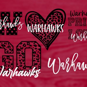 Warhawks Mascot 6 Design Bundle, Football, Basketball, Baseball ...