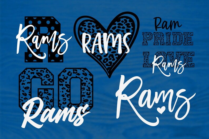 Rams Mascot 6 Design Bundle, Football, Basketball, Baseball, Softball ...