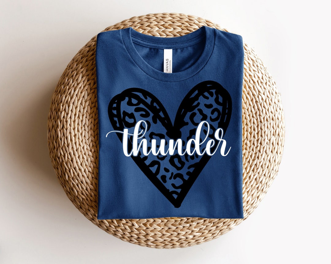 Thunder Mascot Svg, Thunder Svg, Thunder Heart Leopard Svg, Football ...