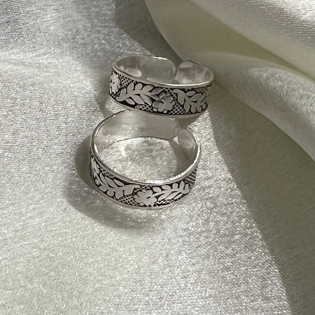 925 Silver Toe Rings, Handmade Toe Ring Pairs, Adjustable Toe Ring ...