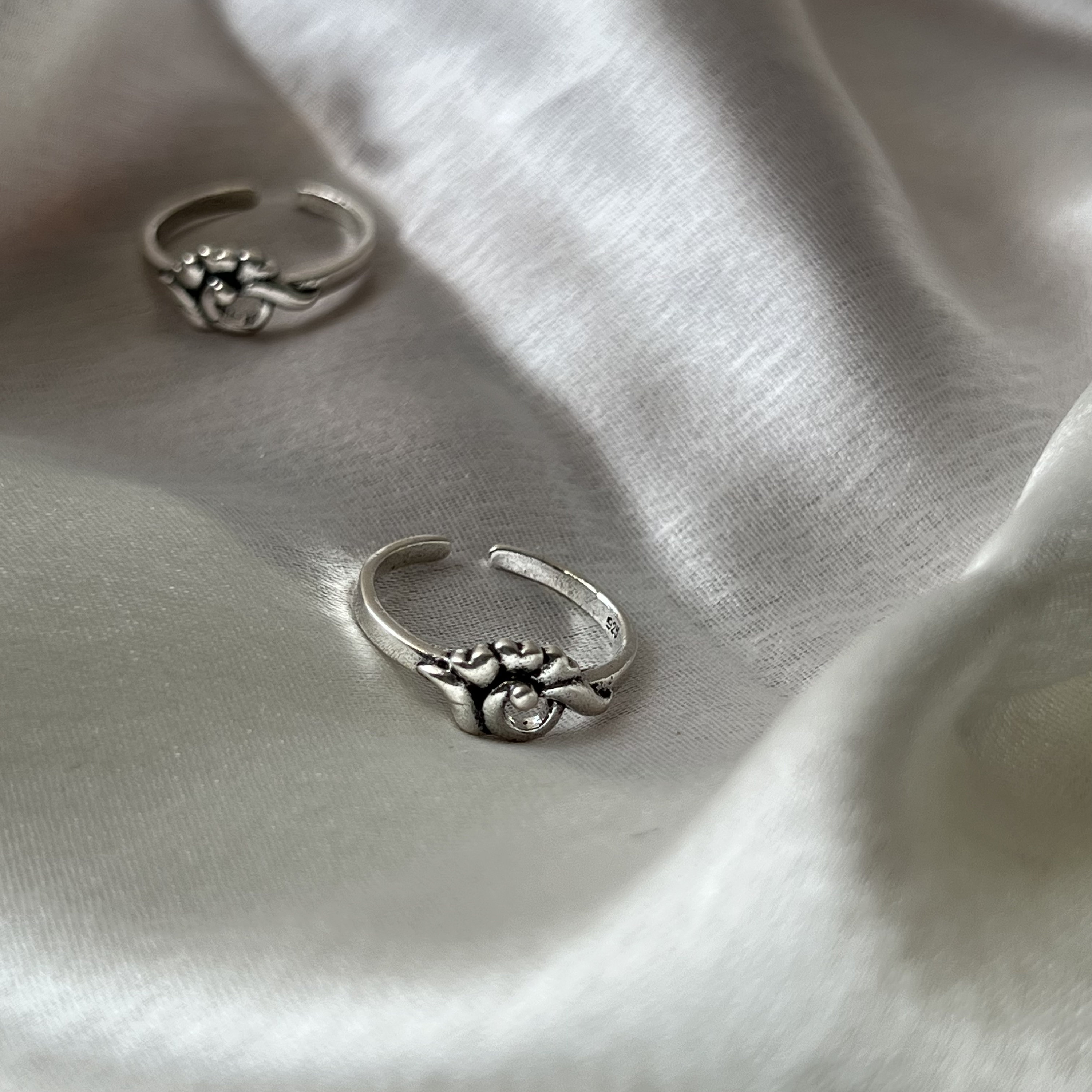925 Silver Toe Rings, Handmade Toe Ring Pairs, Adjustable Toe Ring ...