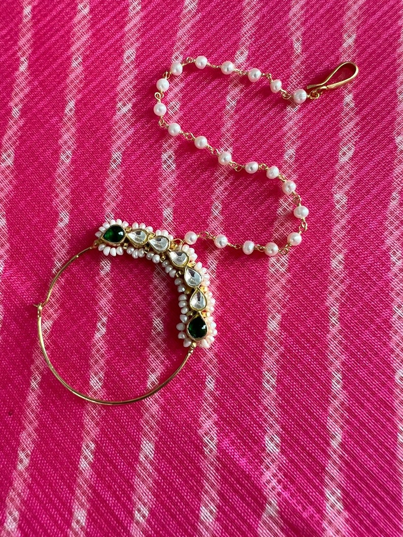 925 Silver Gold Plated Nose Ring, Handmade Rose Ring for Women ...