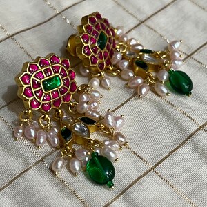 925 Silver Earrings, Gold Plated Silver Earrings, South Earrings ...