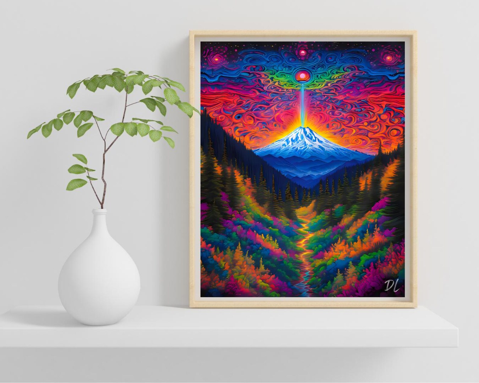 Mount Shasta Psychedelic Art Print – Root Chakra Activation, Spiritual ...