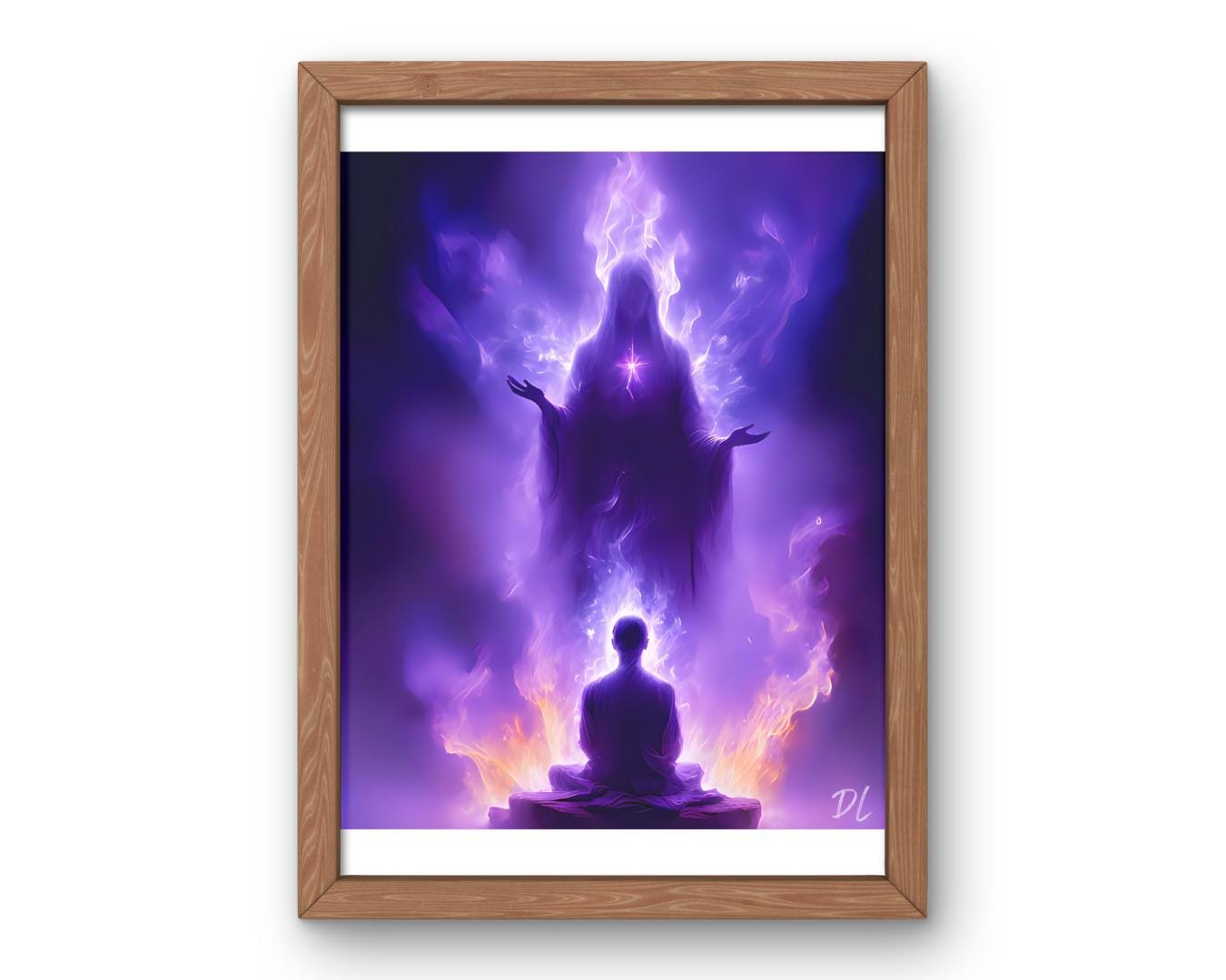 Divine Guidance Art Print, Source Energy, Creation, Violet Flame ...