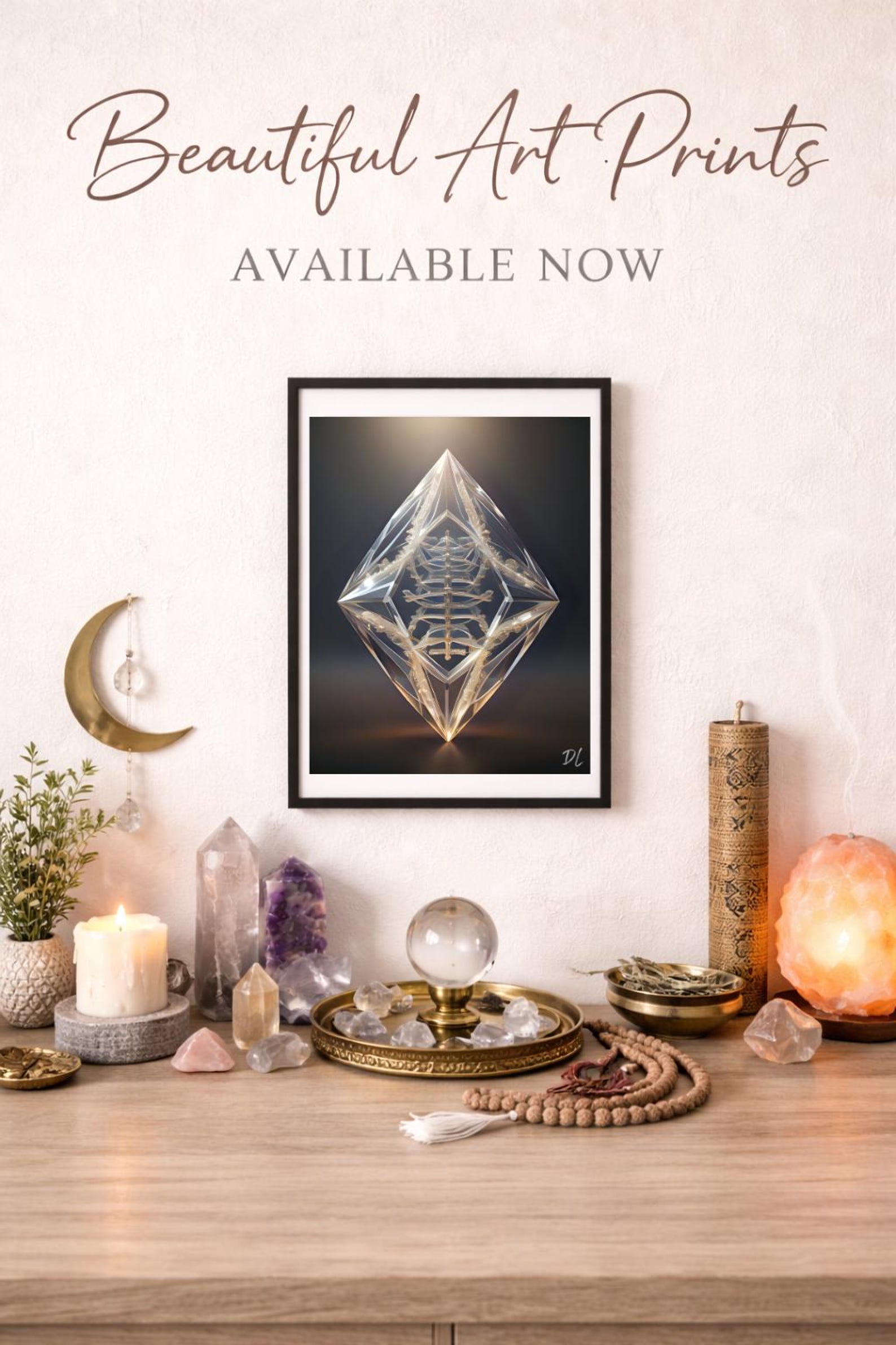 Diamond DNA Activation Art Print, Crystalline Structure, DNA Healing ...
