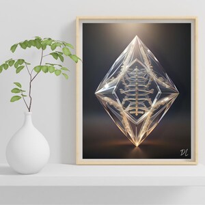 Diamond DNA Activation Art Print, Crystalline Structure, DNA Healing ...