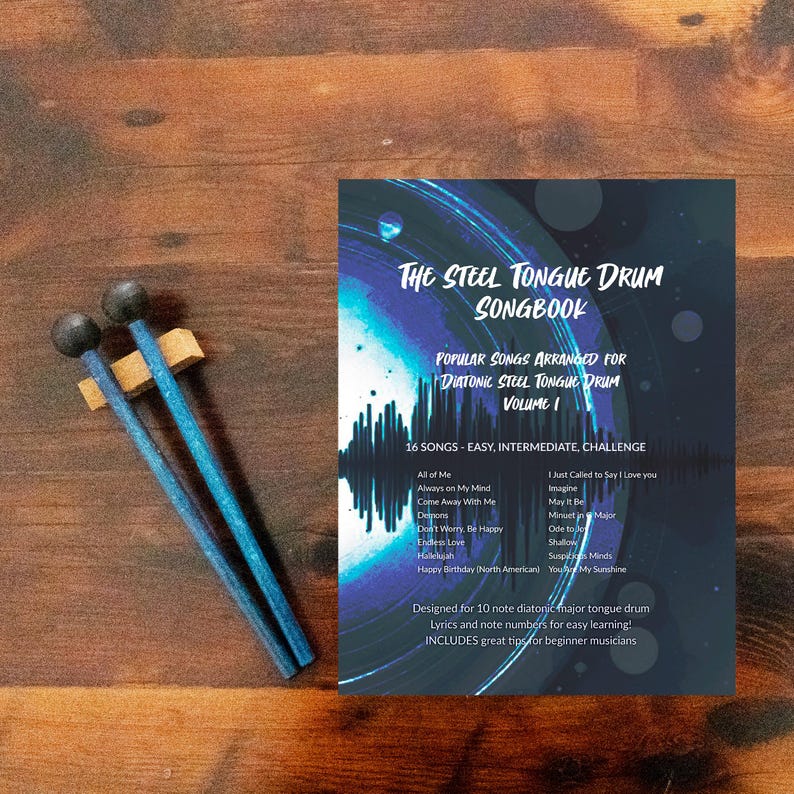 Steel Tongue Drum Songbook | 16 Well Known Popular Songs | Easy ...