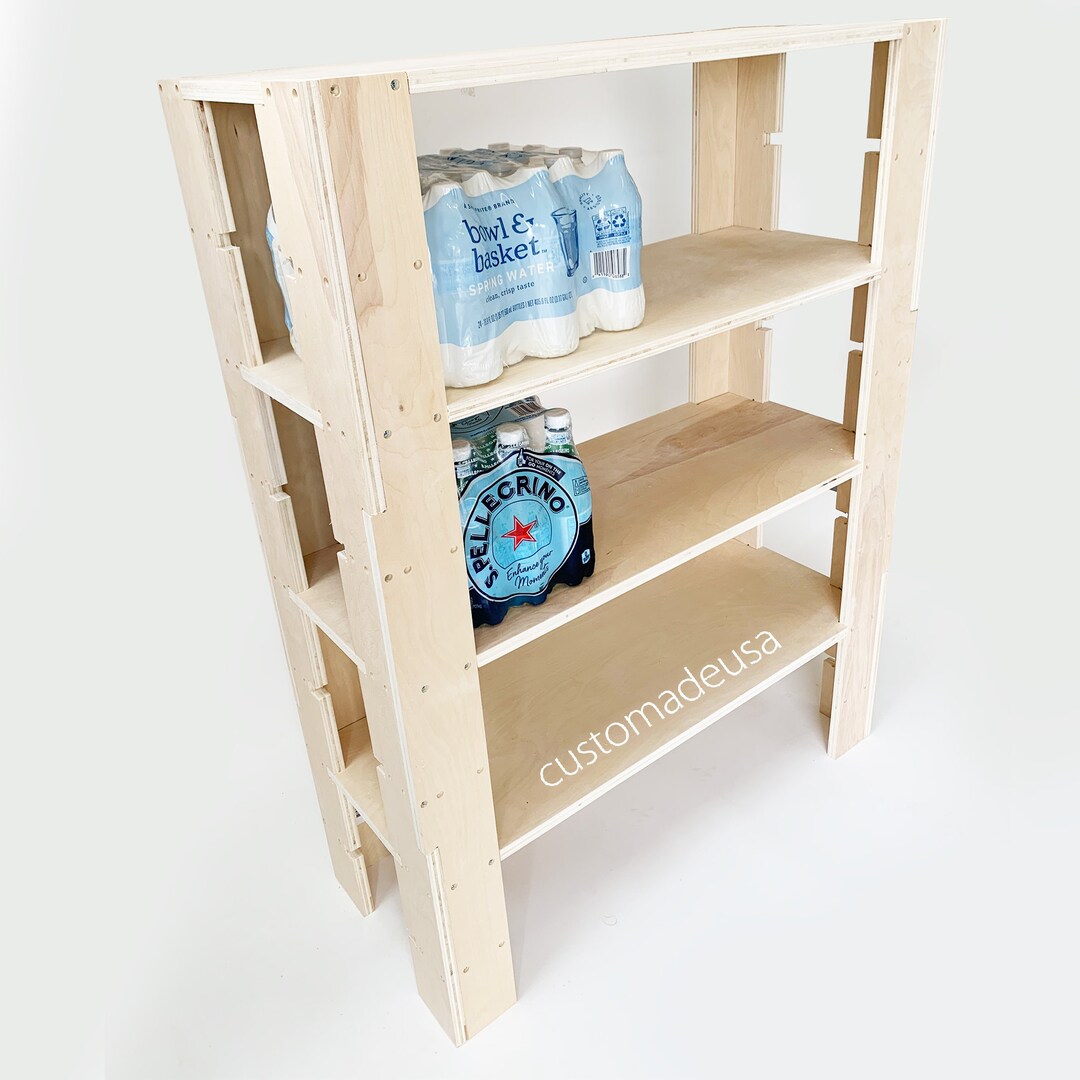 Storage - Section Shelving Unit - Unfinished Plywood 36"w X 15"d X 47"h ...