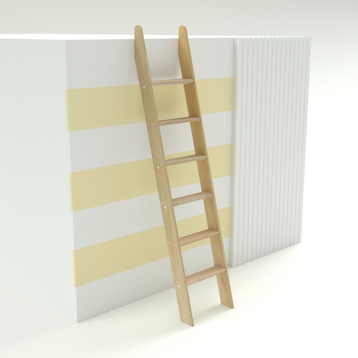 Wood Ladder Loft Ladder Library Ladder: Made to Order - Etsy