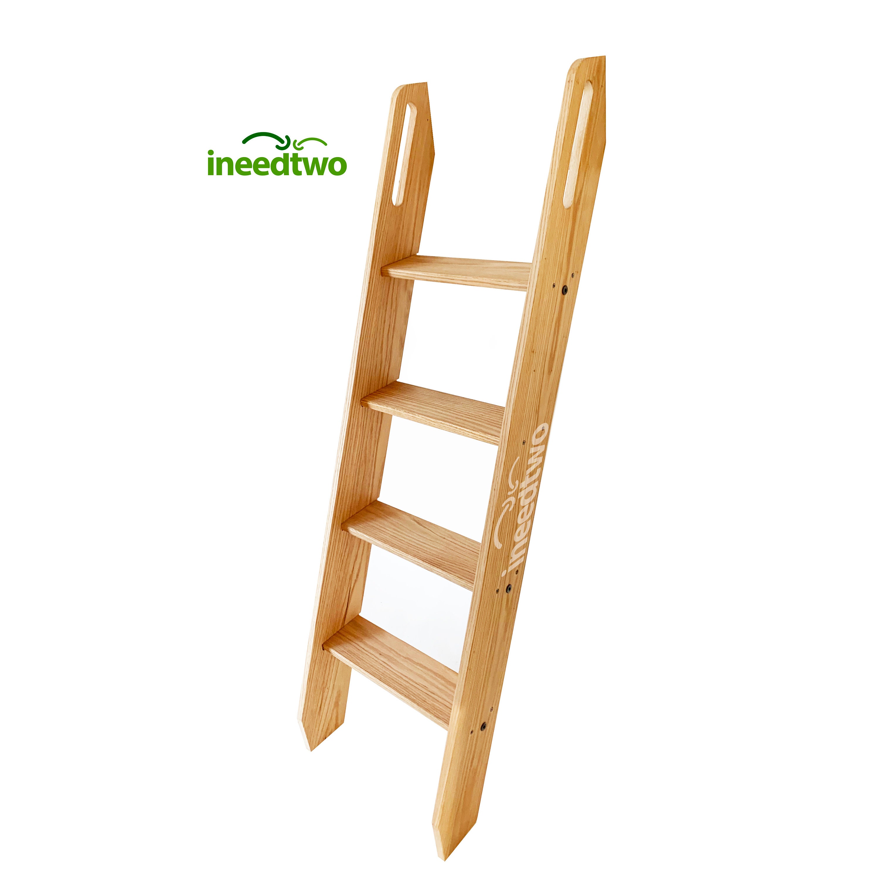 Unfinished Rolling Library Wooden Step Ladder With Glab Handle,no ...