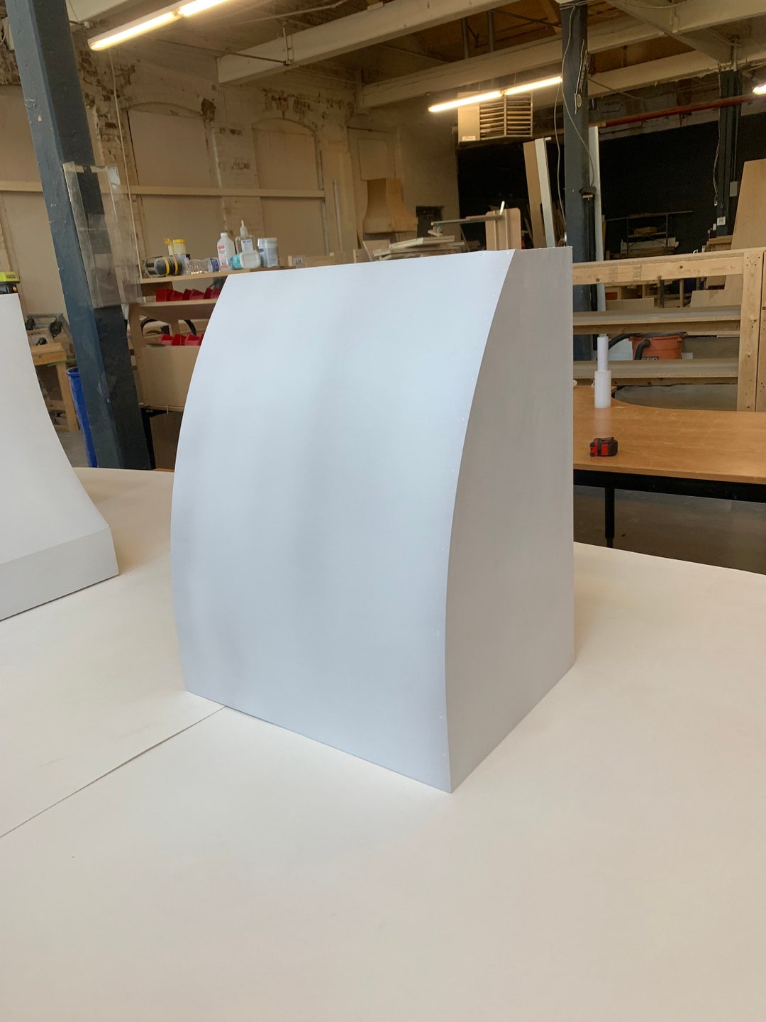 Wood Range Hood Curved - Custom Range Hood Curve - Assembly and Primed ...
