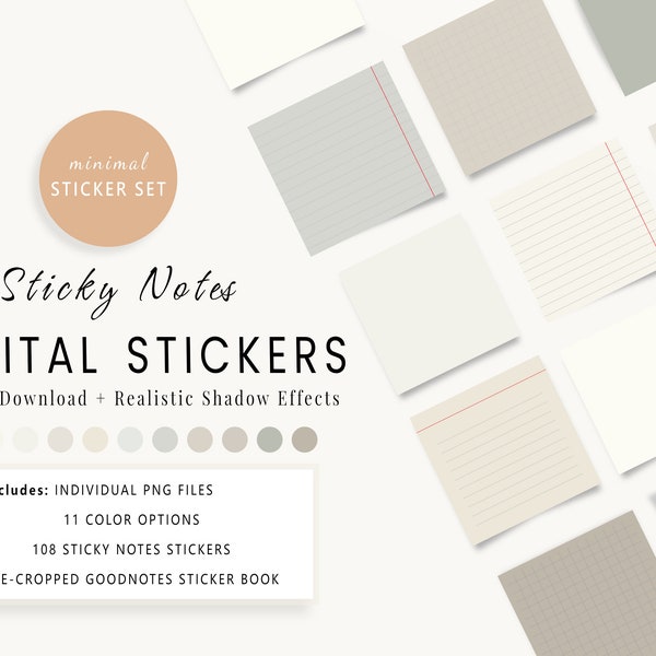 Neutral Stickers - Etsy