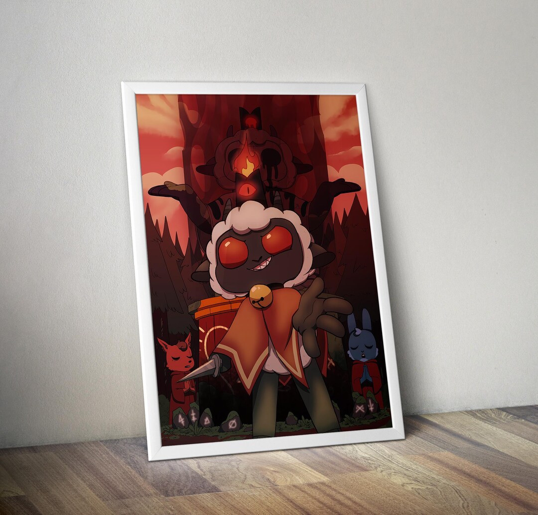 Devil Lamb Poster | Cult of the Lamb Wall Art Print | Indie Game Gaming ...
