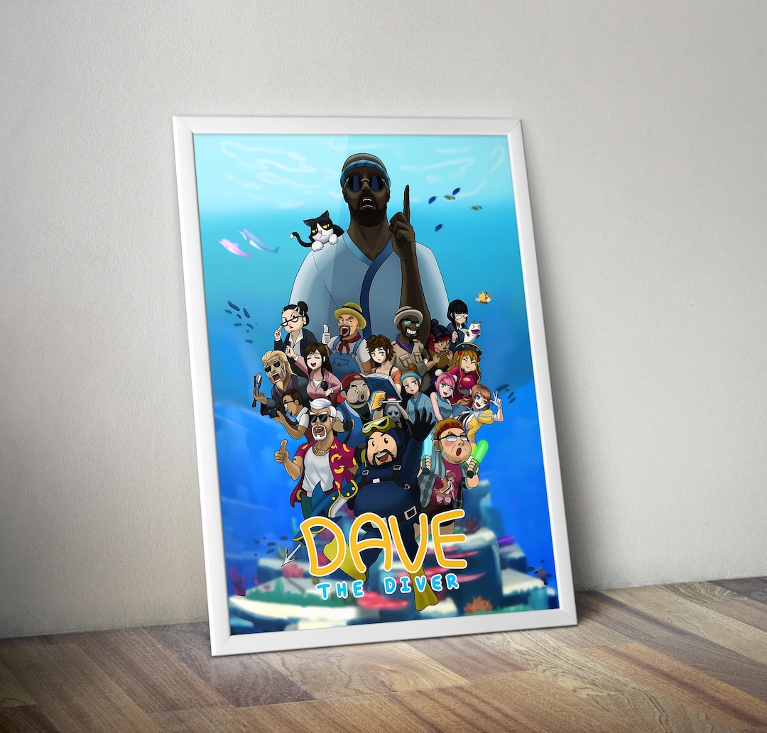 Dave the Diver Poster | Dave the Diver Wall Art Print | Indie Game ...
