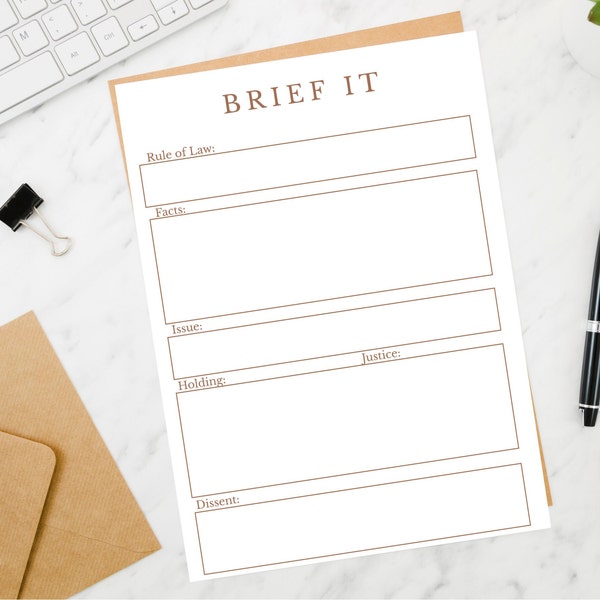 Editable Case Brief Template - Etsy