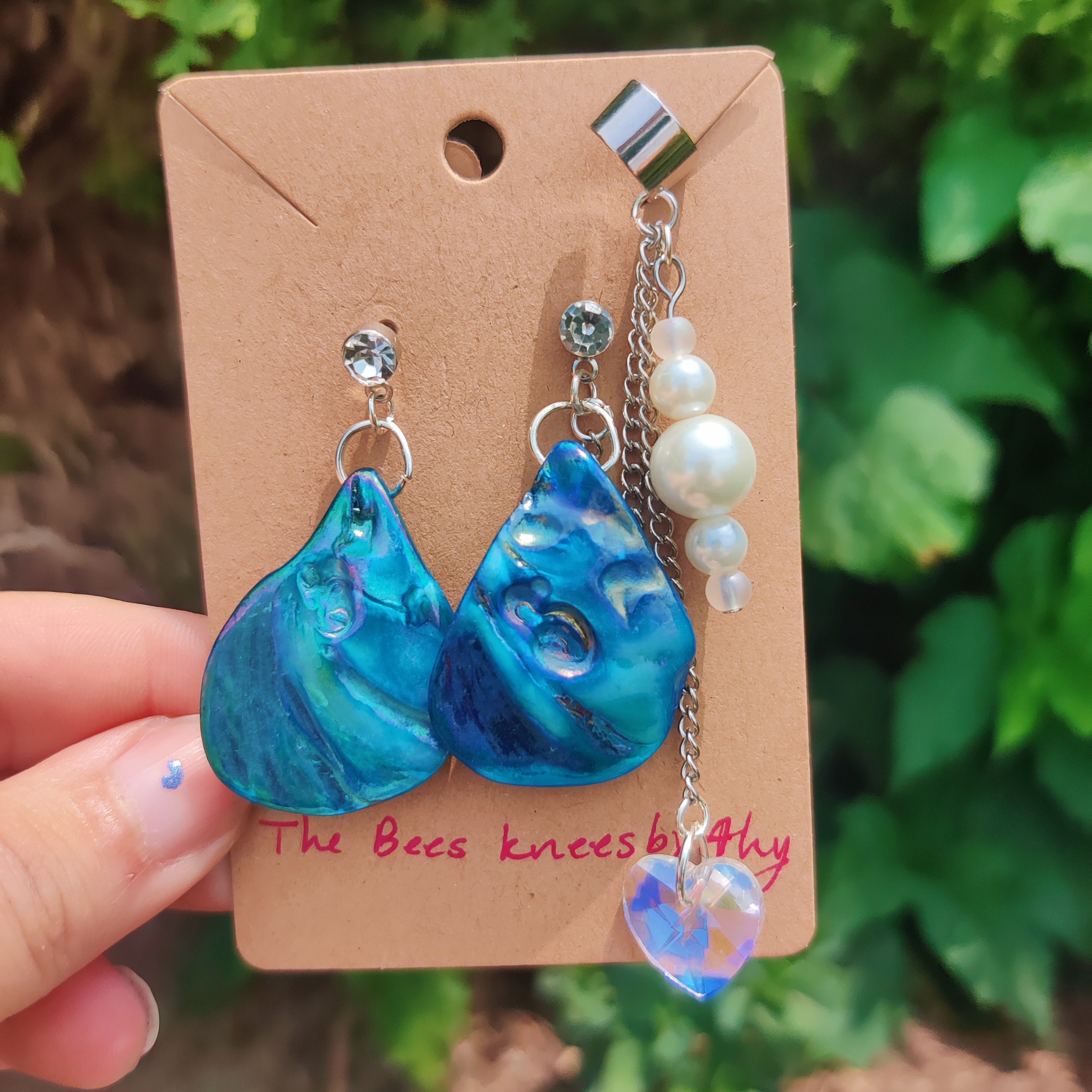 Beachy Ear Cuff Beach Ear Cuff Summer Ear Cuff Blue Ear - Etsy