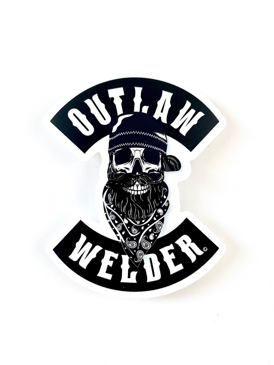 Outlaw Welder Sticker Black Outline - Etsy