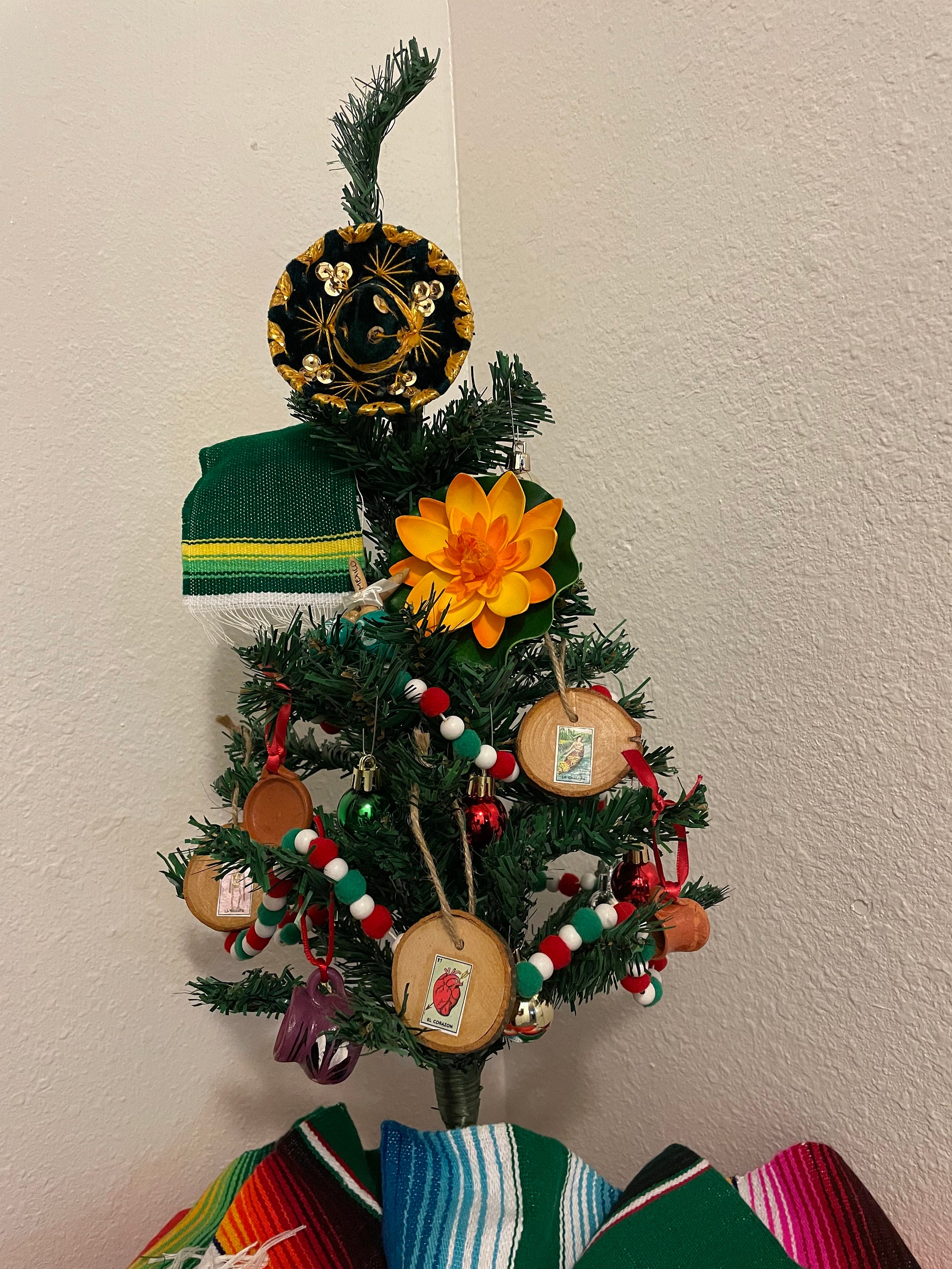 Mexican Theme Christmas Tree /32 Inch Minitree Kit / Loteria Ornaments ...