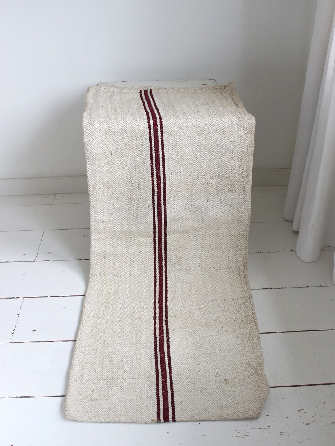 Vintage French Flour Sack Grain Sack Laundry Sack With - Etsy