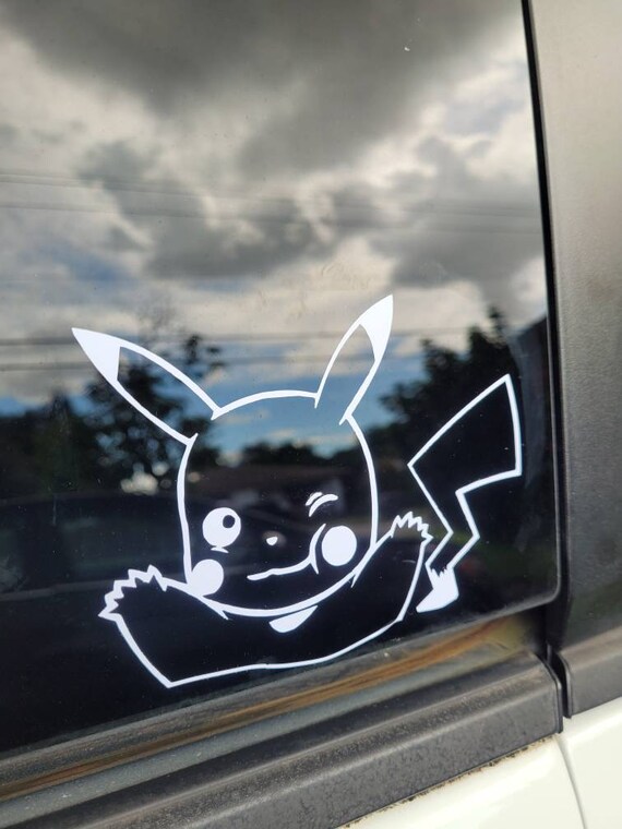 Pikachu Inspired Pokemon Vinyl Car Decal Free Shipping | Etsy Ireland