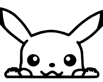 Pikachu Inspired Pokemon Vinyl Car Decal Free Shipping | Etsy