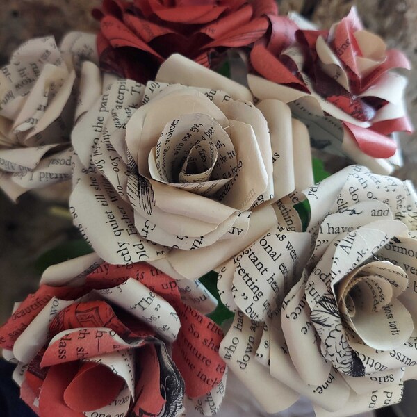 Book Page Bouquet - Etsy