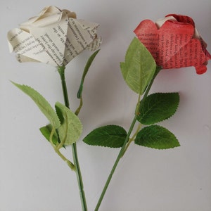 Painting the Roses Red Book Page Small Bouquet - Etsy