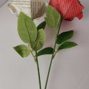 Painting the Roses Red Book Page Small Bouquet - Etsy