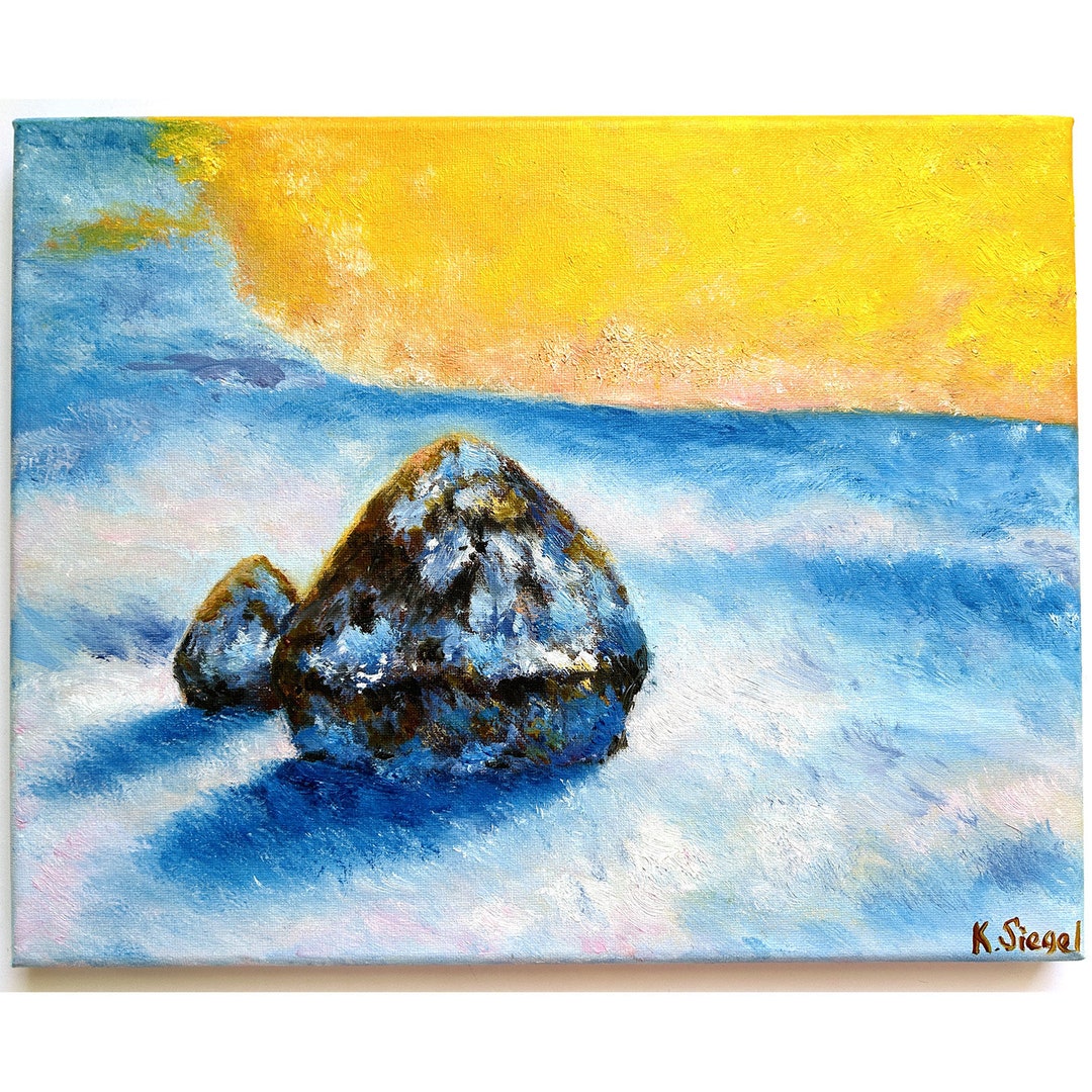 Haystacks Painting Original Art Claude Monet Painting Haystacks by ...