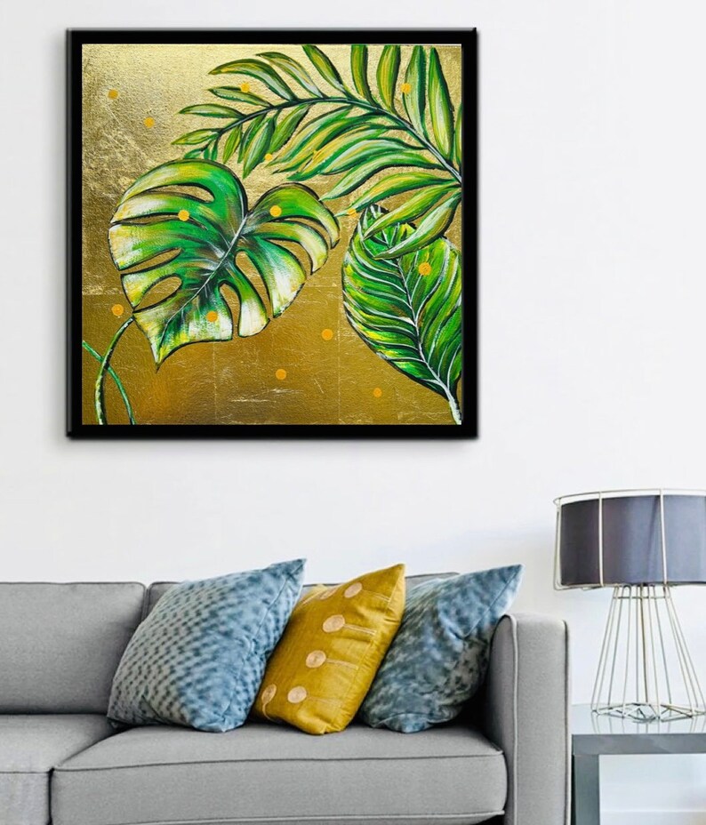 Monstera Painting Original Art Tropical Plants Wall Art Monstera ...