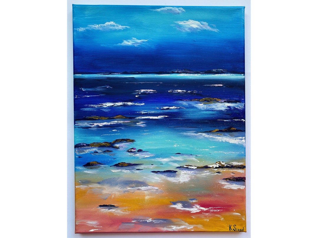 Seascape Painting Original Art Ocean Painting Oil on Canvas Painting ...