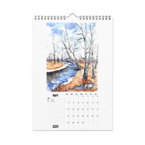 Wall Calendar 2025 Art Calendar Watercolor Painting Calendar 2025 ...