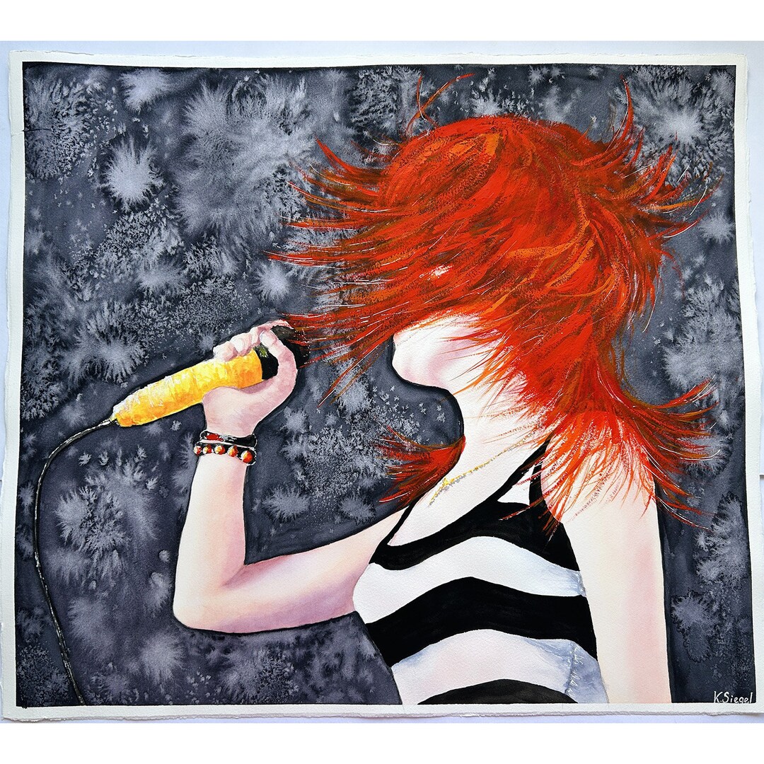 Singer Painting Original Art Musician Art Singer Woman Art Girl With ...