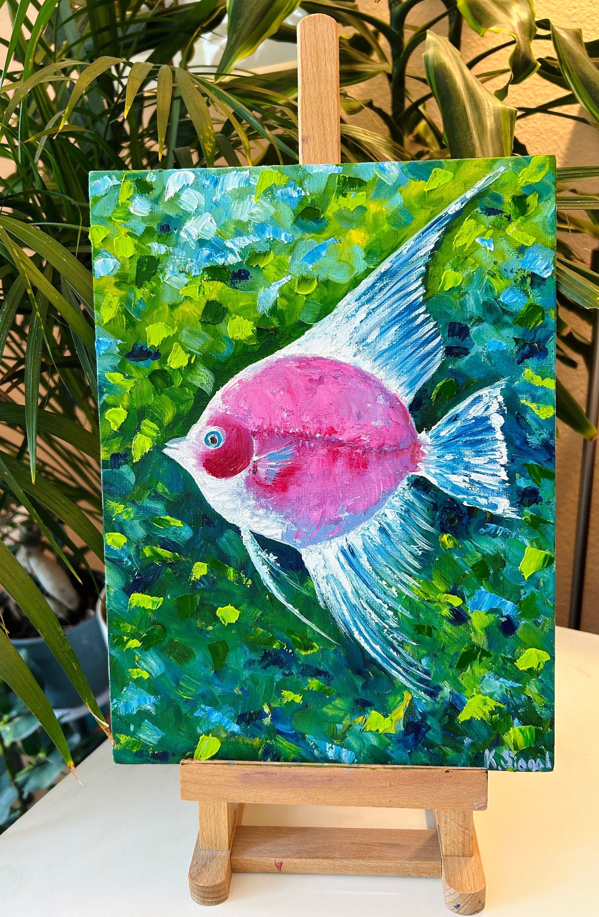 Angelfish Painting Original Art Angelfish Art Tropical Fish - Etsy