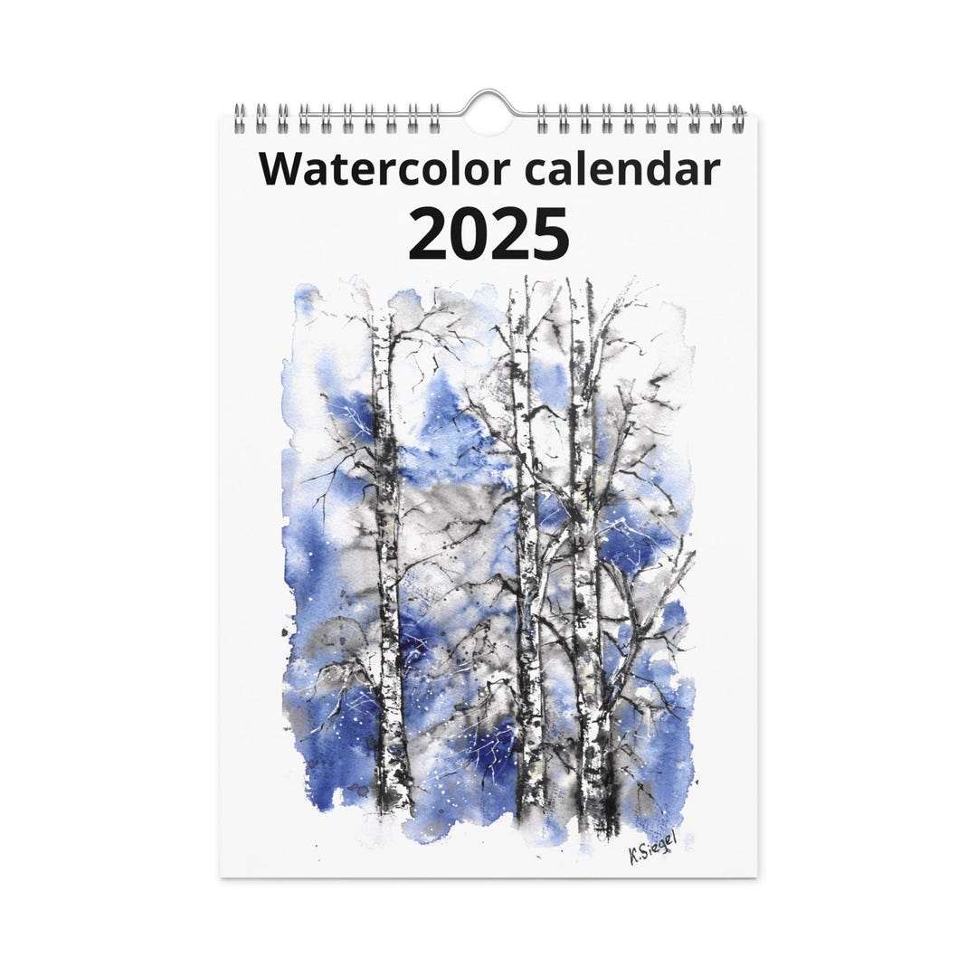 Wall Calendar 2025 Art Calendar Watercolor Painting Calendar 2025 ...