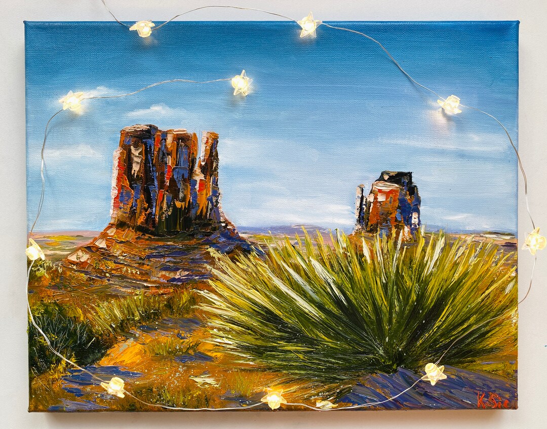 Arizona Painting Monuments Valley Painting Desert Painting Original Oil ...