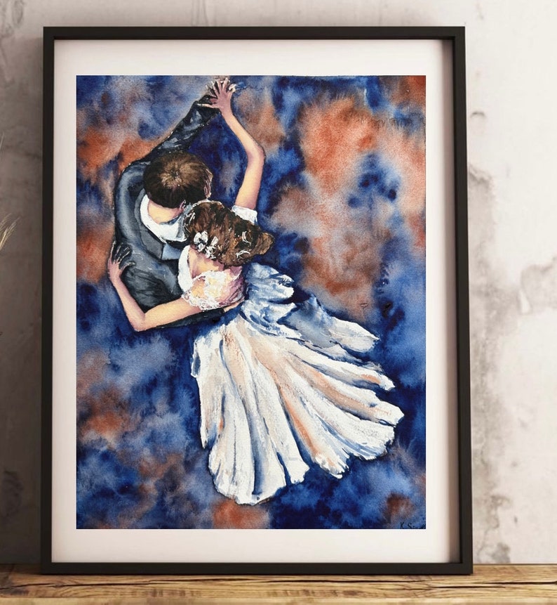 Couple Dancers Painting Original Art Dancing Couple Art Dance Painting ...