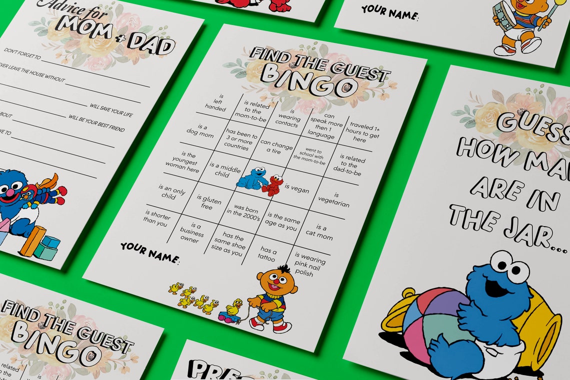 BABY Shower Game Pack - Baby Seseame - Etsy