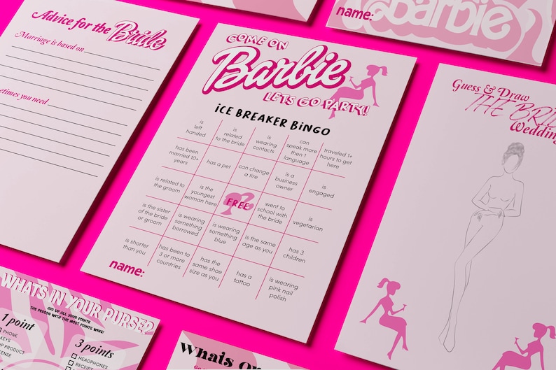 Gilry Pop Doll Theme Bridal Shower Games - Etsy