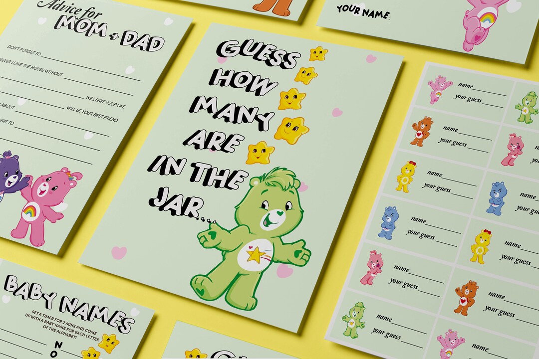 BABY Shower Game Pack CAREBEARS - Etsy Australia