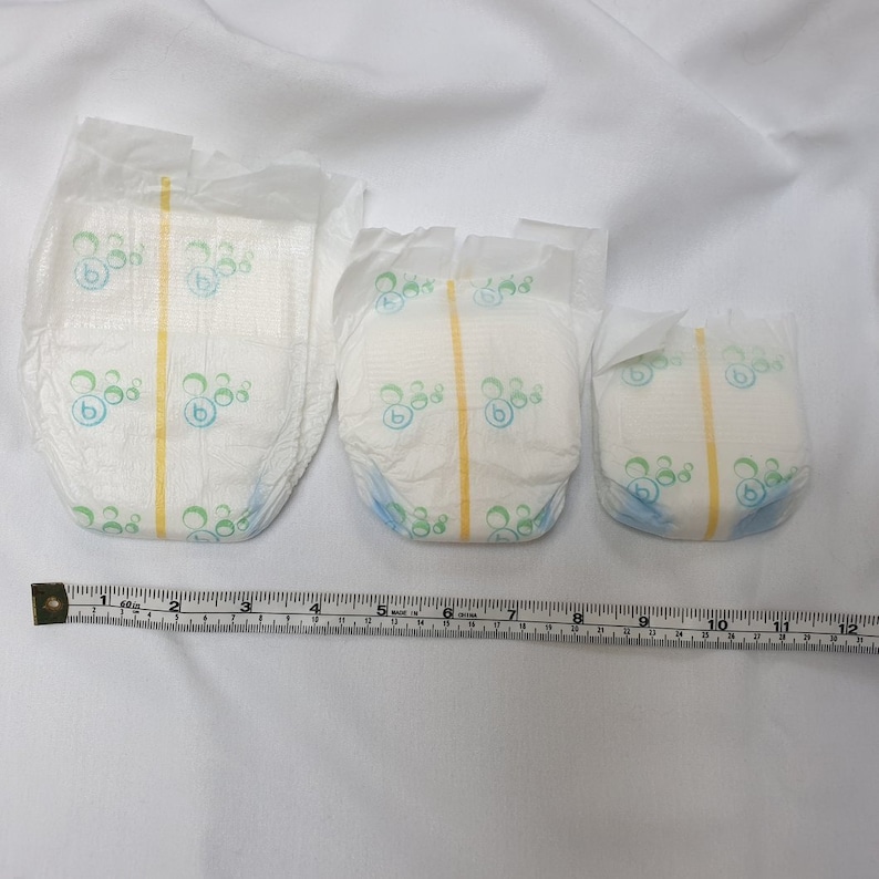 Set of Preemie NICU Nappies / Diapers (silicone & Reborn Doll Safe ...