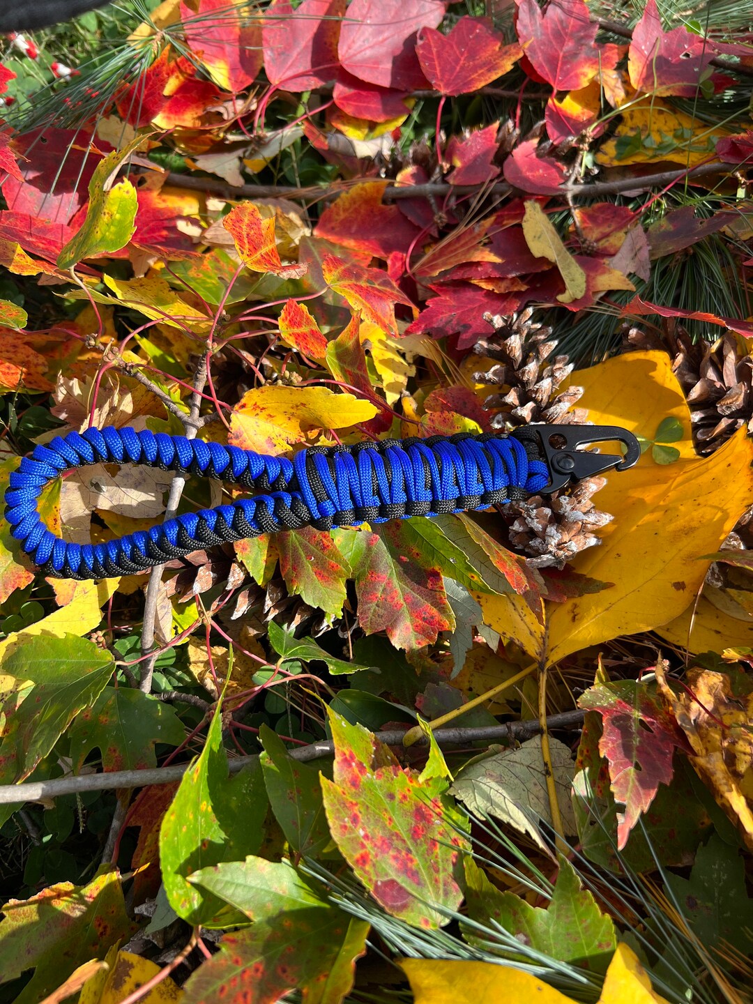 Thin Blue Line Paracord Wrist Lanyard - Etsy