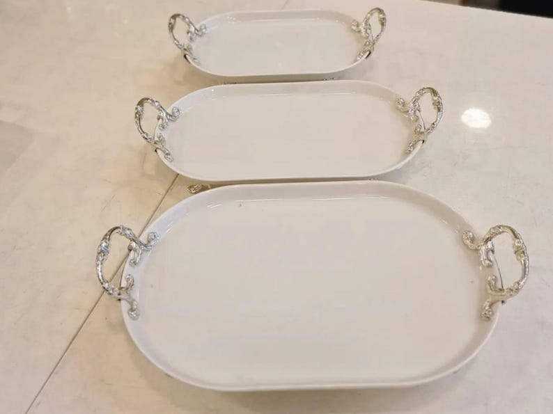 Gold Porcelain Serving Plate Set – Elegant Gift Tableware - Etsy