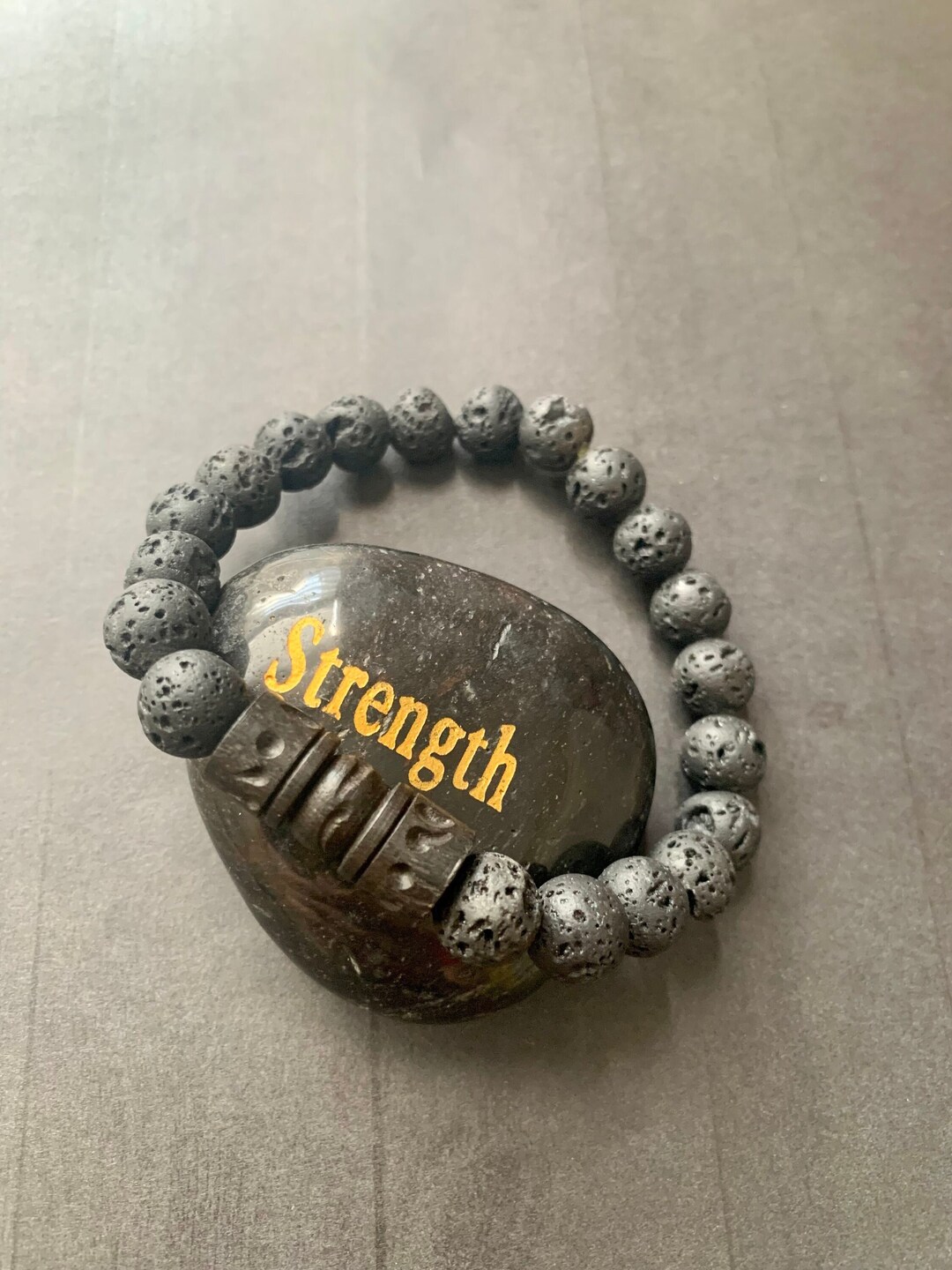 Men's Lava Stone Bracelet, Diffuser Lava Stone Bracelet, Lava Stone ...