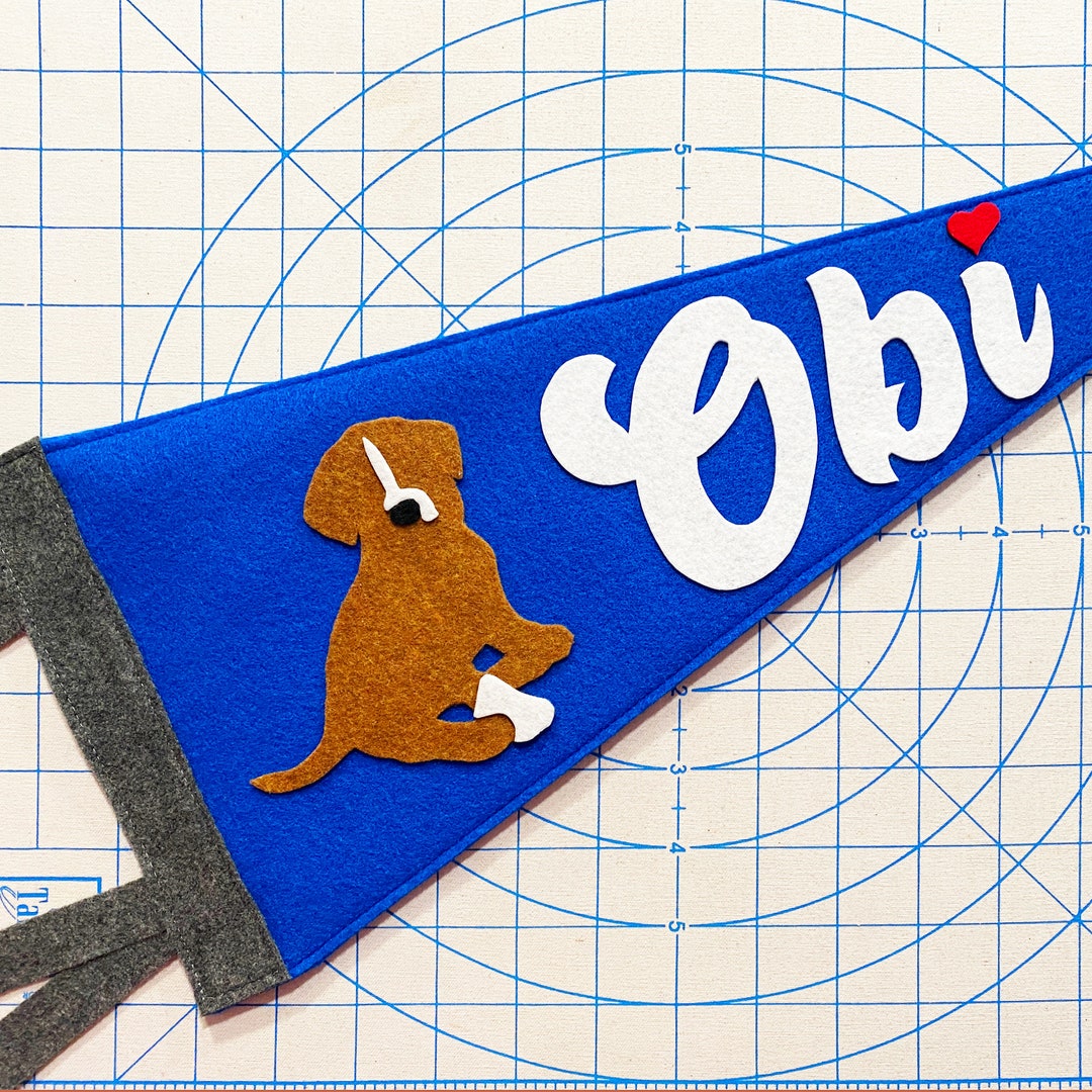Custom Pet With Name Pennant - Personalize It! - Etsy