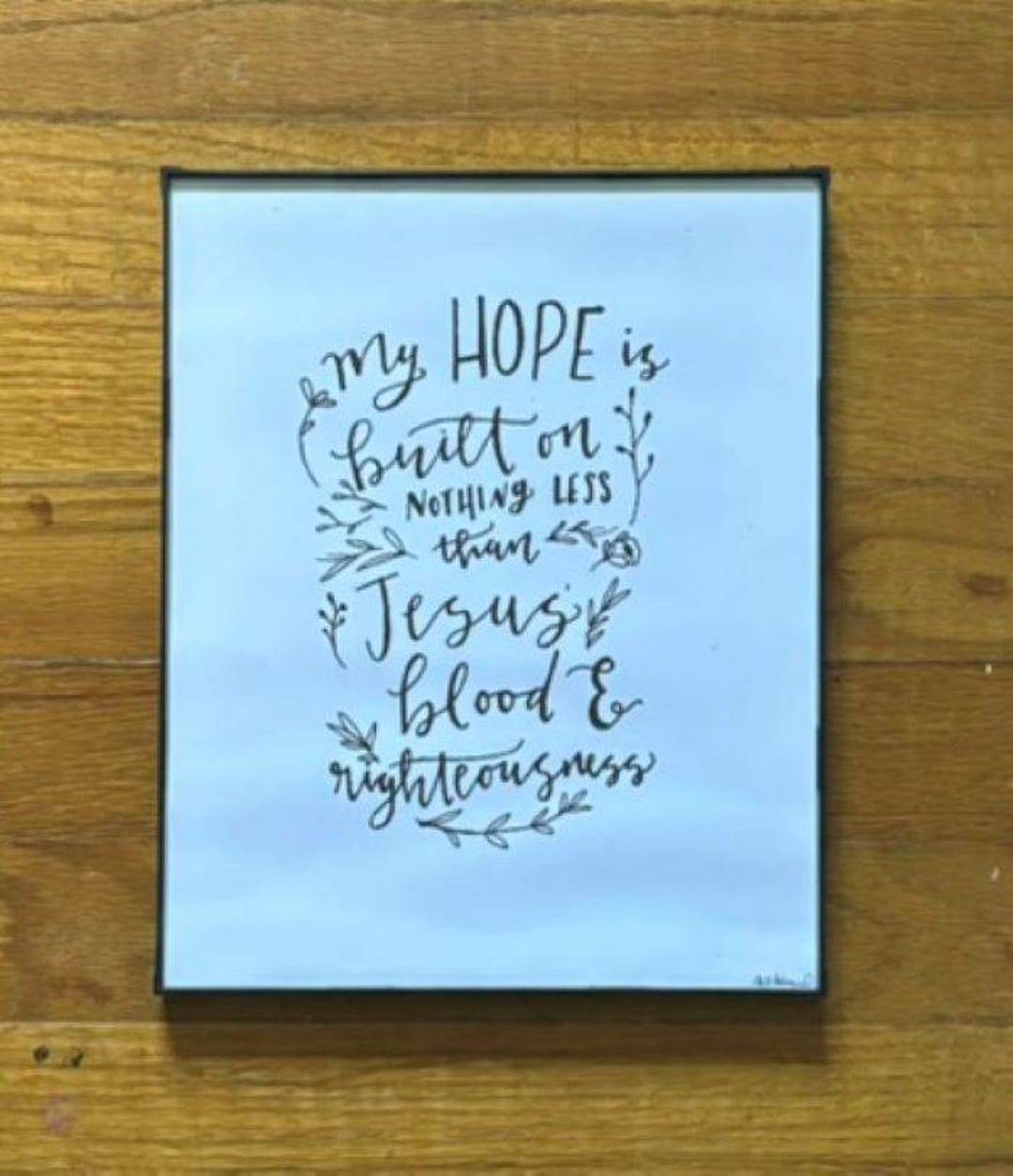 My Hope is Built on Nothing Less Verse Print - Etsy