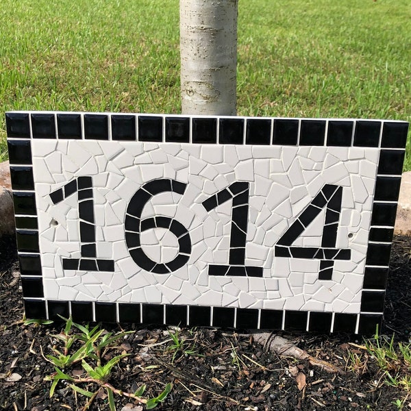 Mosaic House Numbers - Etsy
